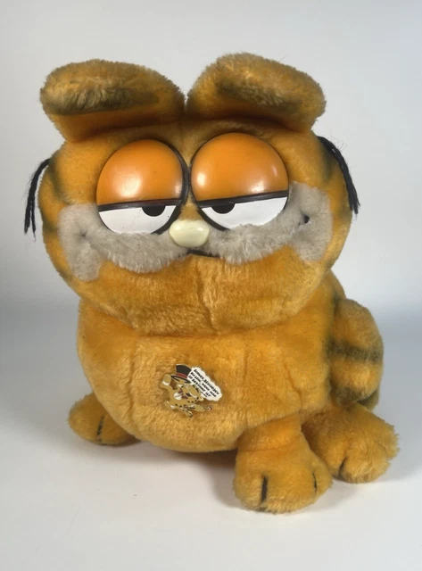 VINTAGE GARFIELD THE Cartoon Cat Plush Soft Toy R.Dakin 1981 9" With ...
