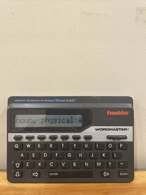 PRE-OWNED FRANKLIN WORDMASTER Deluxe WM-1055A Tested Merriam Webster ...