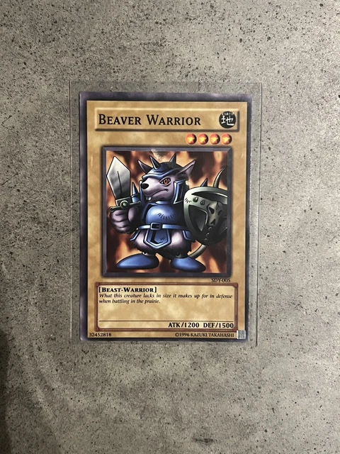 CARTE CARD YU-GI-OH Konami 1996 Edition Beaver Warrior SDY-005 Tres Bon État En EUR 1,90 ...