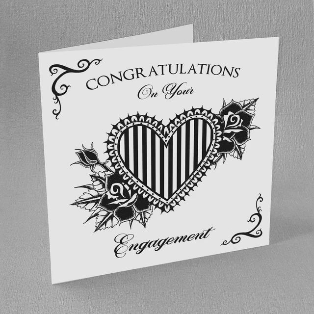 CONGRATULATIONS CARD GREETING Card Engagement Congratulations Heart ...