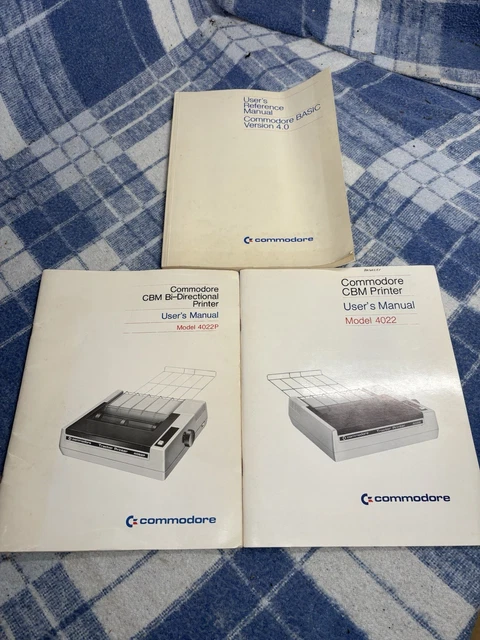COMMODORE USER'S REFERENCE Manual BASIC Version 4.0 & Printers User 4022 4022P £30.00 - PicClick UK