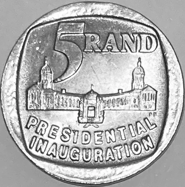 1994 SOUTH AFRICA 5 Rand Old African Commemorative Mandela Inauguration ...