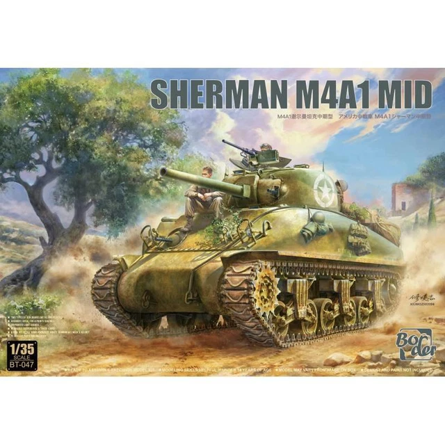 MAQUETTE CHAR SHERMAN M4a1 Mid |border Model|bt-047| 1:35 Maquette Char ...