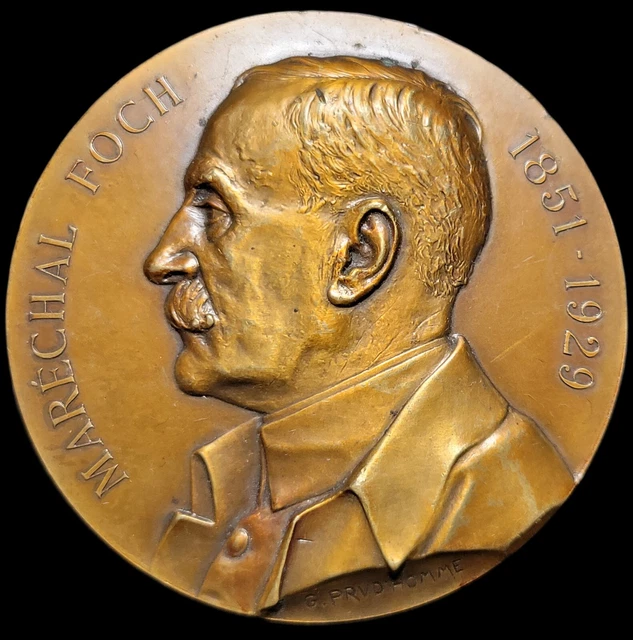 MÉDAILLE DU MARÉCHAL Foch En Bronze 170 Gr EUR 94,95 - PicClick FR