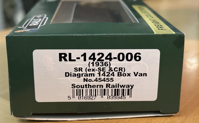 RAILS RL-1424-006 SR (ex-SE&CR) Diagram 1424 Box Van No. 45455 £28.78 ...