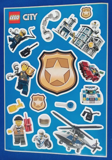 LEGO CITY POLICE stickers 2 X A4 sheets FREE P&P £6.99 - PicClick UK