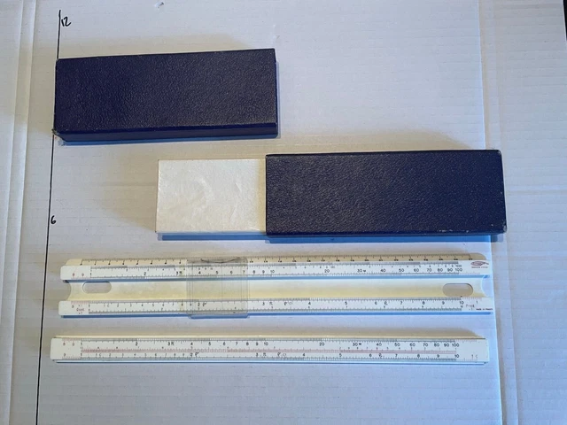 VINTAGE RAPHOPLEX SLIDE Rule Made in France - with carry case £15.00 ...