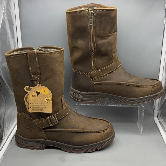 GEORGIA BOOT ATHENS SuperLyte Men’s 12 W Wide Waterproof Brown ...