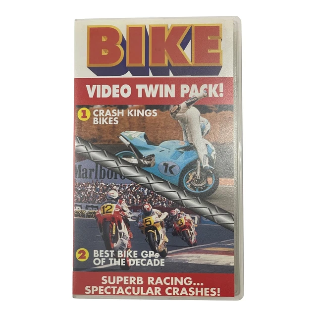 BIKE VIDEO TWIN Pack VHS - Crash Kings Bikes & Best Bike GPs 1980s Rare £22.99 - PicClick UK