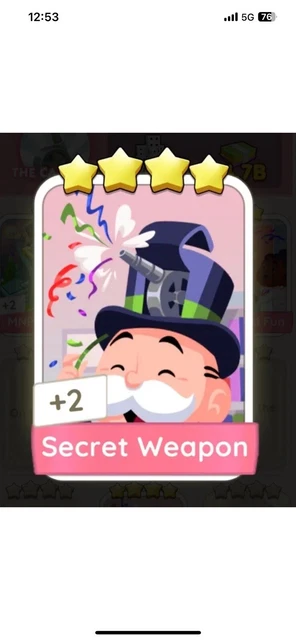 MONOPOLY GO STICKER 5 Star - Secret Weapon £3.76 - PicClick UK