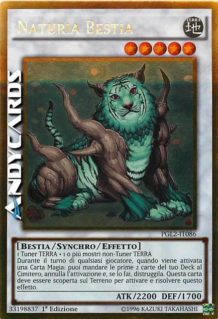 NATURIA BESTIA • (Naturia Beast) • Oro • PGL2 IT086 • 1Ed • YUGIOH ...