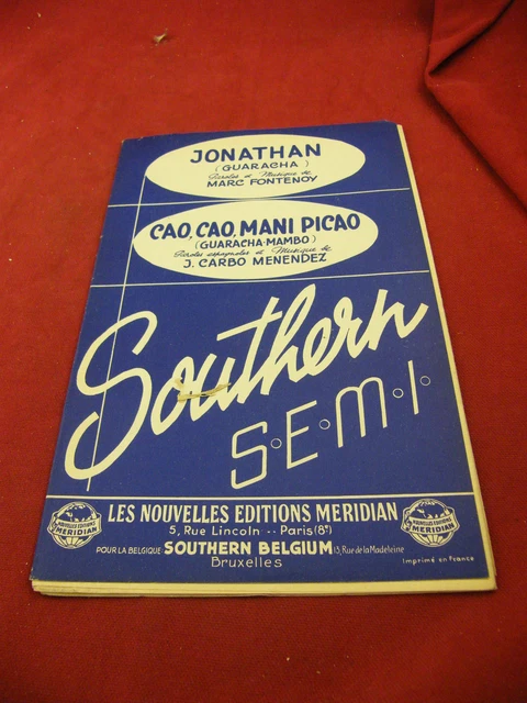 & SPARTITO GUARACHA Mambo Jonathan Cao Mani Pica Fontenoy Carbo ...