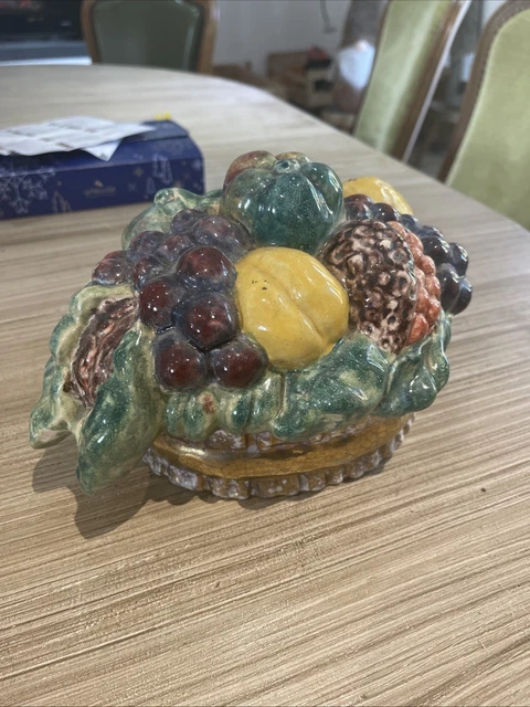 ANCIENNE BONBONNIÈRE EN barbotine – Fruits – Boulogne – Faïence ...