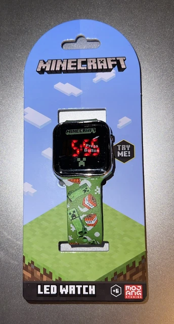 MINECRAFT LED DIGITAL Watch W/ Creeper TNT Mojang NEW £19.46 - PicClick UK