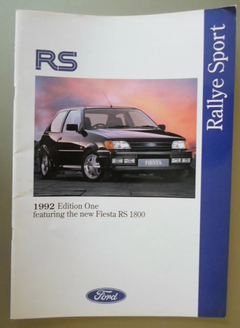 FORD RS RANGE 1992 UK Mkt Brochure Sierra Sapphire Cosworth Fiesta ...