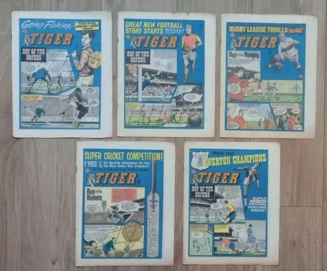 TIGER COMICS × 5 Full Month August Amalgamated Press 1963 EUR 14,75 ...