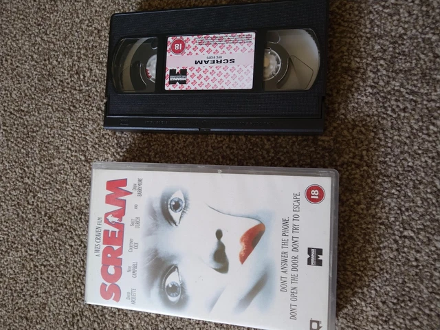 SCREAM VHS VIDEO Tape (1996) Neve Campbell , Courtney Cox, Wes Craven £ ...