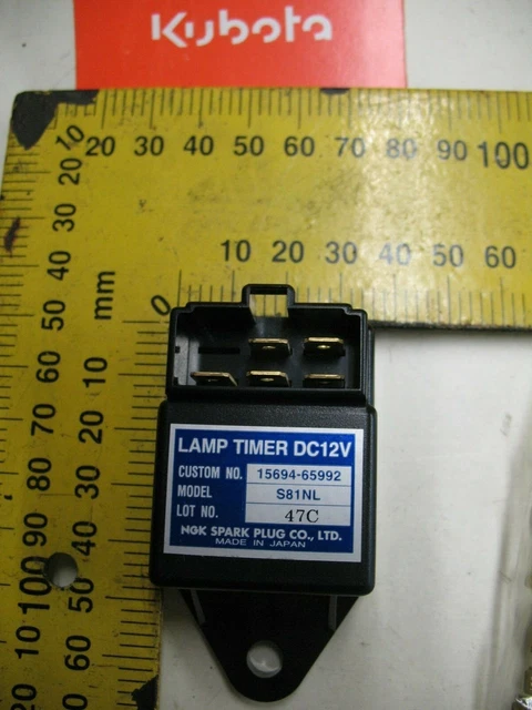 GENUINE KUBOTA D905 Glow plug lamp timer/relay 15694-65992 S81NL NGK £ ...