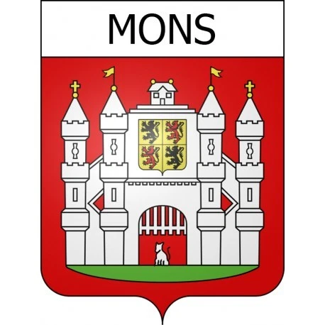 MONS 16 VILLE Stickers blason autocollant adhésif Taille:12 cm EUR 3,99 - PicClick FR