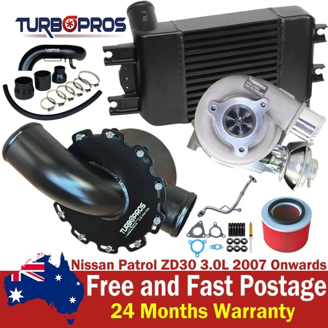 UPGRADE TURBO,INTERCOOLER,AIRBOX+PIPING KIT For Nissan Patrol ZD30 3.0L ...