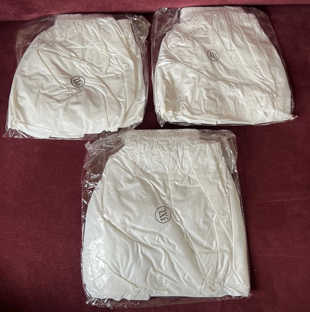 ADULT BABY SOFT White PVC Inco. Pants. Haian. Huge 3XL Size. 3 Pairs £ ...