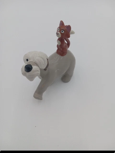 DISNEY 101 DALMATIANS Colonel Dog & Sgt. Tibbs Cat 2.75" Jointed PVC ...