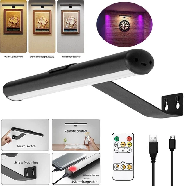 RECHARGEABLE WIRELESS PICTURE Lights PC Wall Lamps Art Display Light £ ...