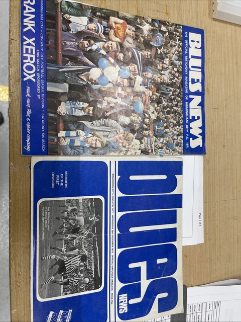 BIRMINGHAM CITY FOOTBALL Programmes £1.16 - PicClick UK