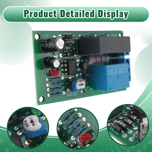 220V RELAY BOARD, on, time delay, circuit module, corridor , stair ...