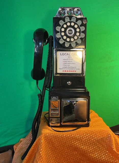 VINTAGE CROSLEY fake Local Payphone 18.5 Tall 8.5 Wide 6.5 Long $51.00 ...