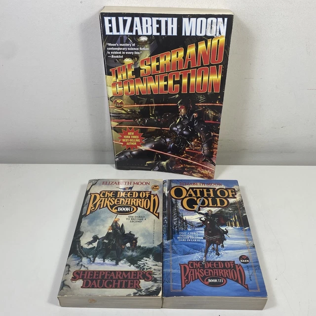 3 LOT ELIZABETH Moon-The Serrano Connection, Oath of Gold, Sheepfarmers ...