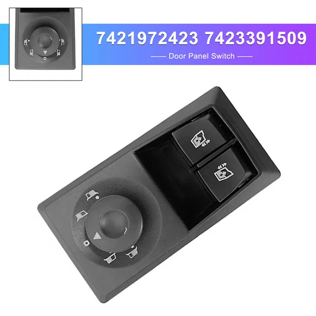 DOOR PANEL SWITCH for Renault Trucks 7421972423 7423391509 24V UK £55. ...