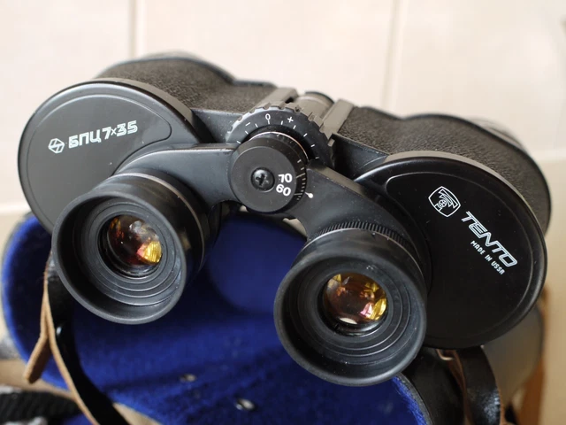RUSSIAN USSR ZOMZ БПЦ 7x35 SOVIET TENTO BNU BINOCULARS W/Case £24.99 ...