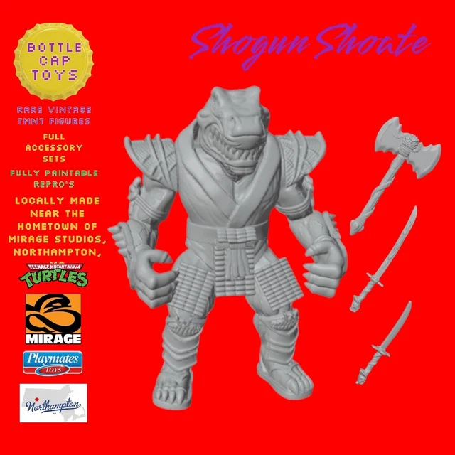 TMNT SHOGUN SHOATE reproduction grandeur nature non peinte présentable ...