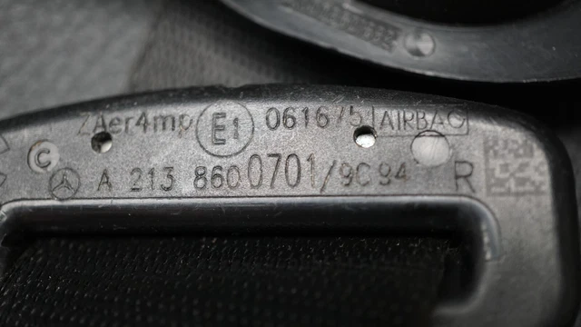 GENUINE MERCEDES BENZ E-Class W213 S213 Front Right Seat Belt Black ...