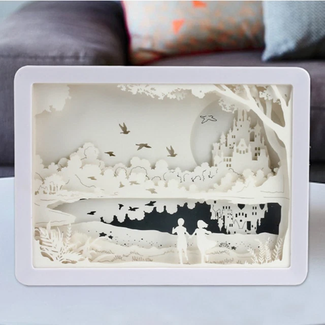 3D PAPER LAMP Light up Table Decorations Lovers LED Night £19.89 ...