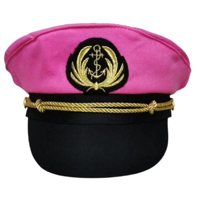 NAVY SAILOR HAT Adults Cosplay Costume Cosplay Sailor Captain Hats(Pink ...