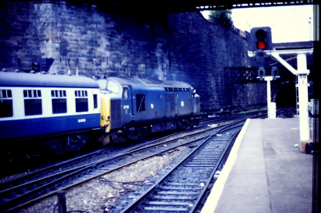 ORIGINAL 35MM COLOUR Slide Class 37 37191 at Glasgow Q St 4/9/1982 ...
