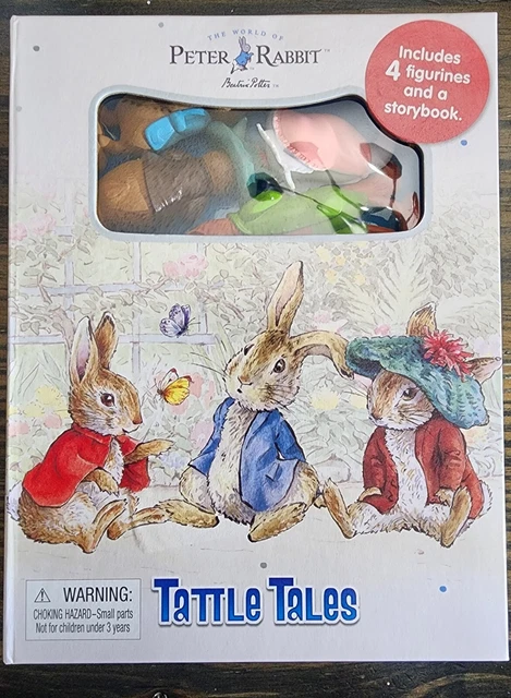 PETER RABBIT TATTLE Tales NEW! Storybook & 4 play Characters, Figurines ...