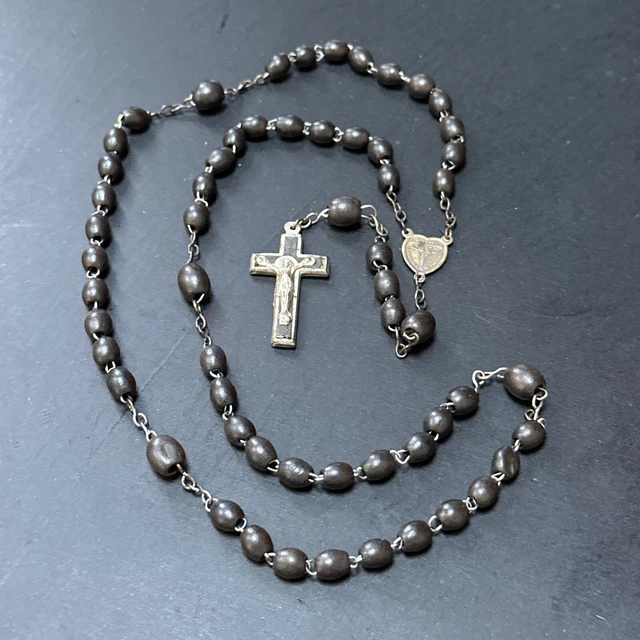 RARE CHAPELET ANCIEN En Acier Et Boule croix reliquaire XIXeme CH71 EUR ...