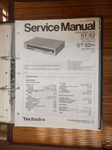 SERVICE MANUELLE POUR Technics ST-S2 Tuner, Original EUR 11,19 ...