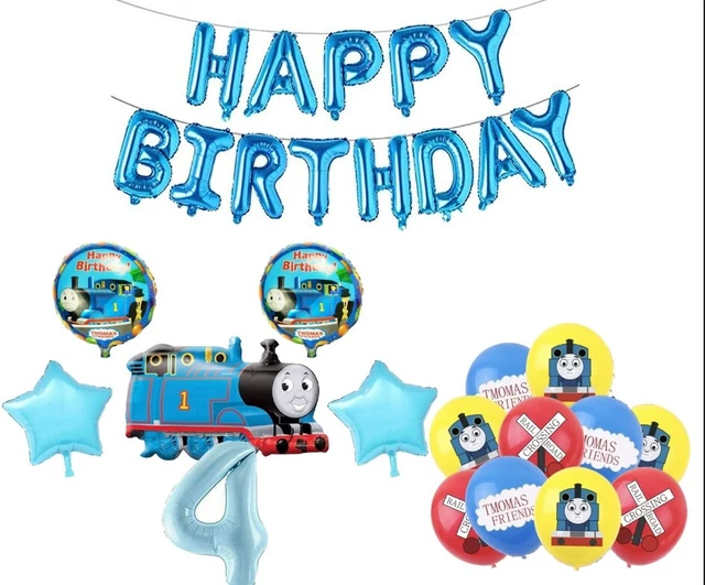 THOMAS THE TANK ENGINE BALLOONS 4th Birthday Party 6 piece set AGE 4 ...
