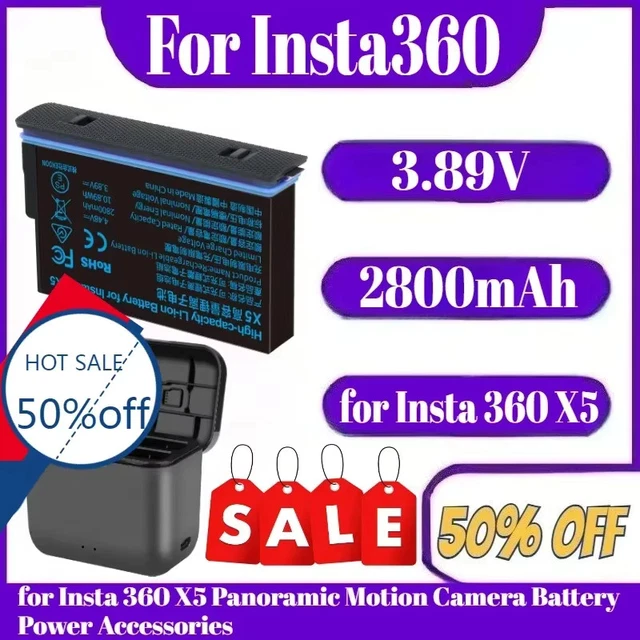 3.89V 2800MAH FOR Insta360 X5 Battery 2800mAh for Insta 360 X5 ...