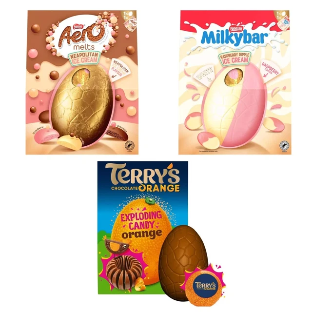 NESTLE EASTER EGG Milkybar Terry's Orange Aero Ripple Extra Large ...