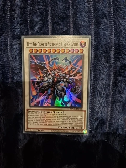 HOT RED DRAGON Archfiend King Calamity SUPER RARE SDCK-EN047 - 1ST Ed ...