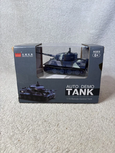 1:72 RC TANK German Tiger RTR Model Shooting Sound 360° Turret Rotate ...
