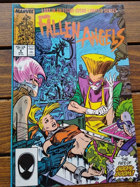 FALLEN ANGELS 8 Comic Marvel 1987 New Mutants Sunspot Warlock Boom Rare ...