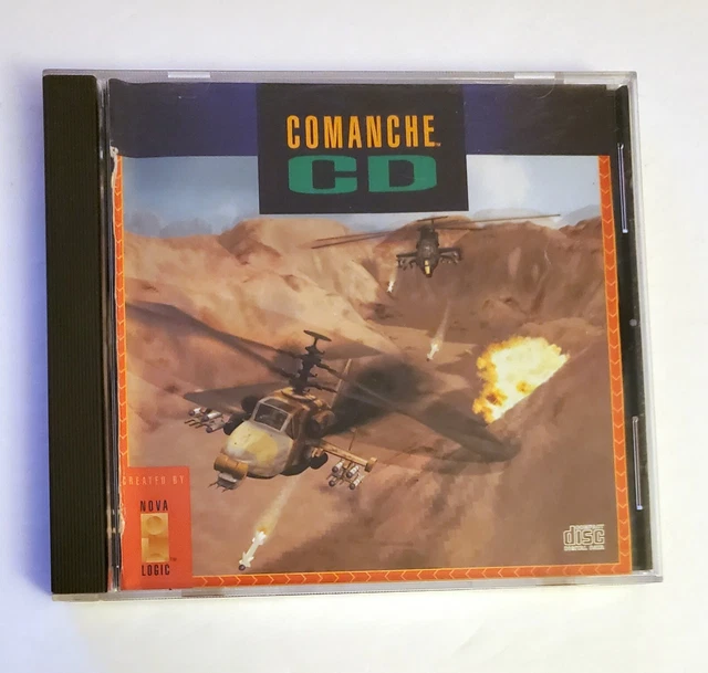 COMANCHE CD PC Game VTG 1992 Helicopter Flight Simulation Nova Logic ...