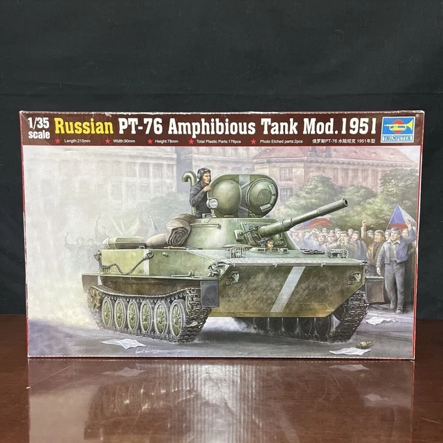 TRUMPETER 1/35 SOVIET PT-76 1951 Amphibious Light Tank TRUMPETER 00379 ...