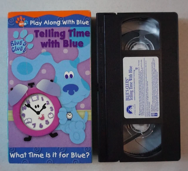 BLUE’S CLUES TELLING Time With Blue VHS Tape 2002 Nick Jr. Play Along ...